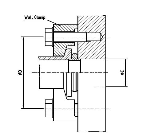 NW/KF ウォールクランプ | 【公式】コスモ・テック | 真空部品通販サイト