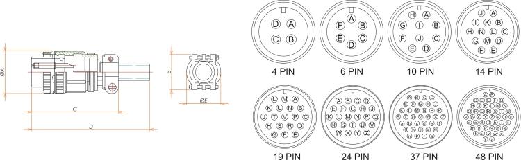 ASP4MS / 接続部品 大気側プラグ MS 4 PIN 用 | 【公式】コスモ・テック | 真空部品通販サイト