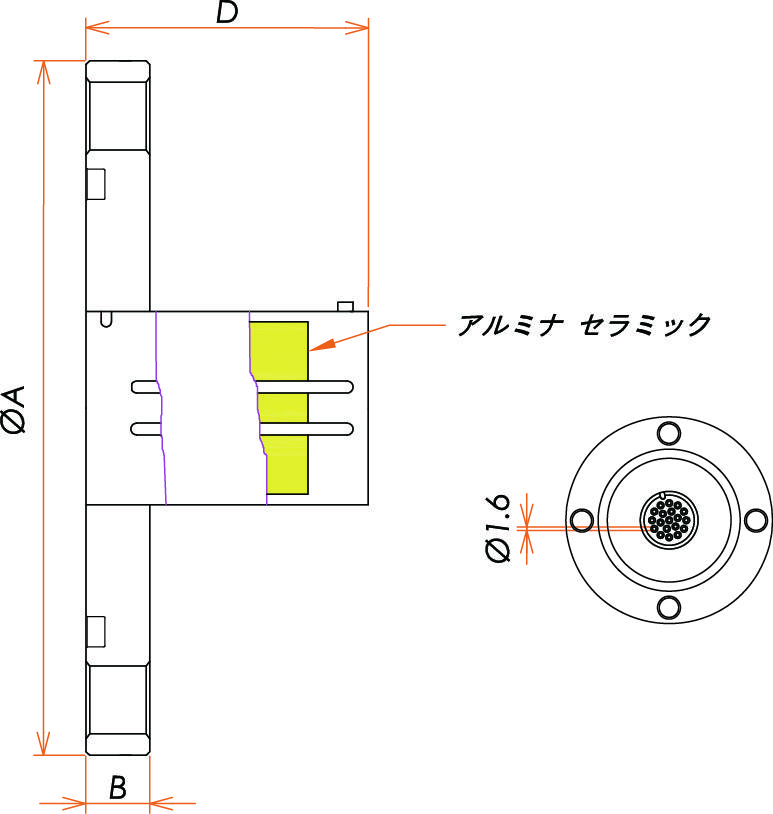 G20MB191G / 多ピン BURNDY 19 PIN VG 20 フランジ ガイド付き | 【公式】コスモ・テック | 真空部品通販サイト