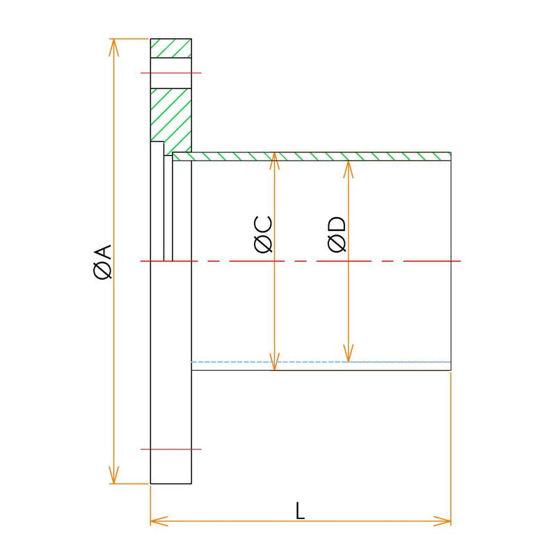ISO-K / ISO-F ハーフニップル | 【公式】コスモ・テック | 真空部品通販サイト