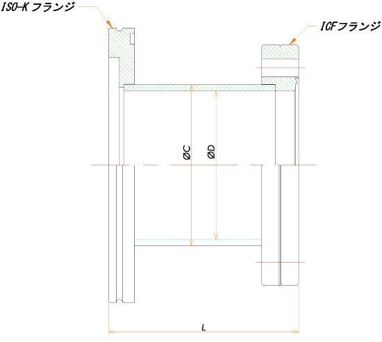 ICF - ISO-K/F 規格変換ニップル | 【公式】コスモ・テック | 真空部品通販サイト