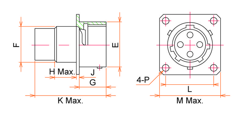 接続部品 BURNDY用 大気側中継コネクタ | 【公式】コスモ・テック | 真空部品通販サイト