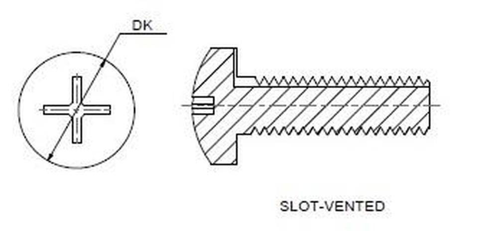 MP-406-SVEP / 十字穴付き鍋頭ボルト,側面溝あり,SUS A2,M4,L=6,電解研磨 | 【公式】コスモ・テック | 真空部品通販サイト