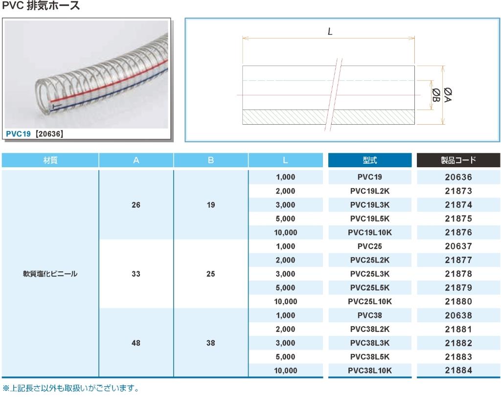PVC38L10K / φ38 × φ48 PVC blade hose 10m | Official COSMOTEC ...