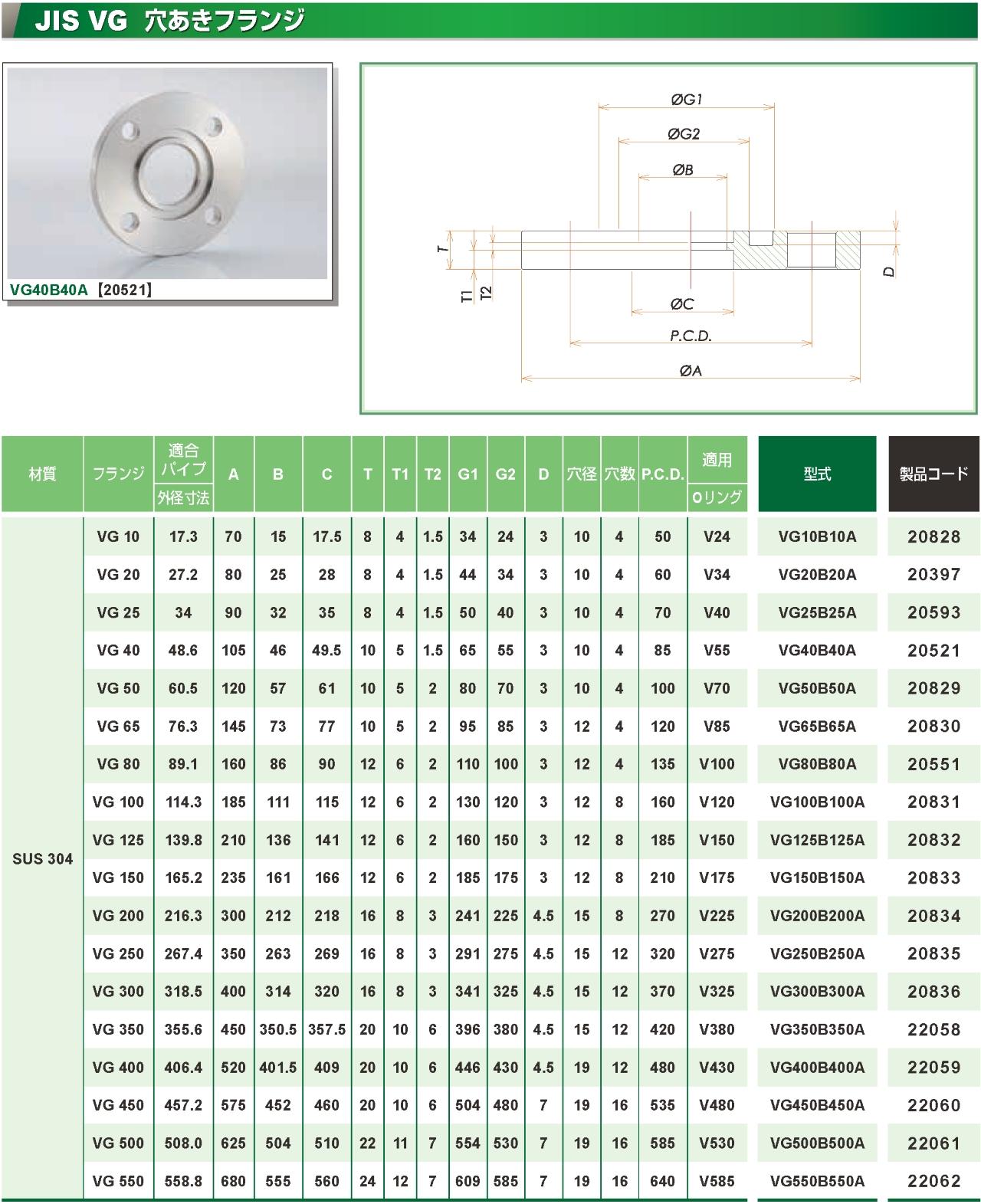 VG100B100A / VG100 穴あきフランジ | 【公式】コスモ・テック | 真空部品通販サイト